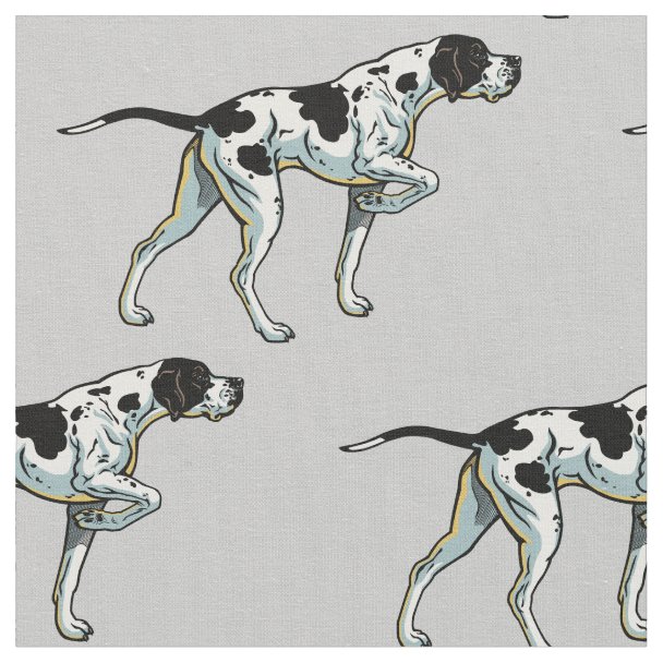 English Pointer Dog Fabric | Zazzle