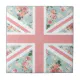English Roses Union Jack Flag Ceramic Tile | Zazzle
