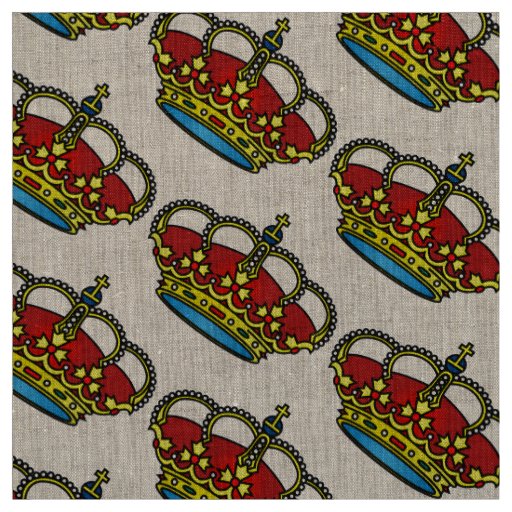English Royal Crown Fabric | Zazzle