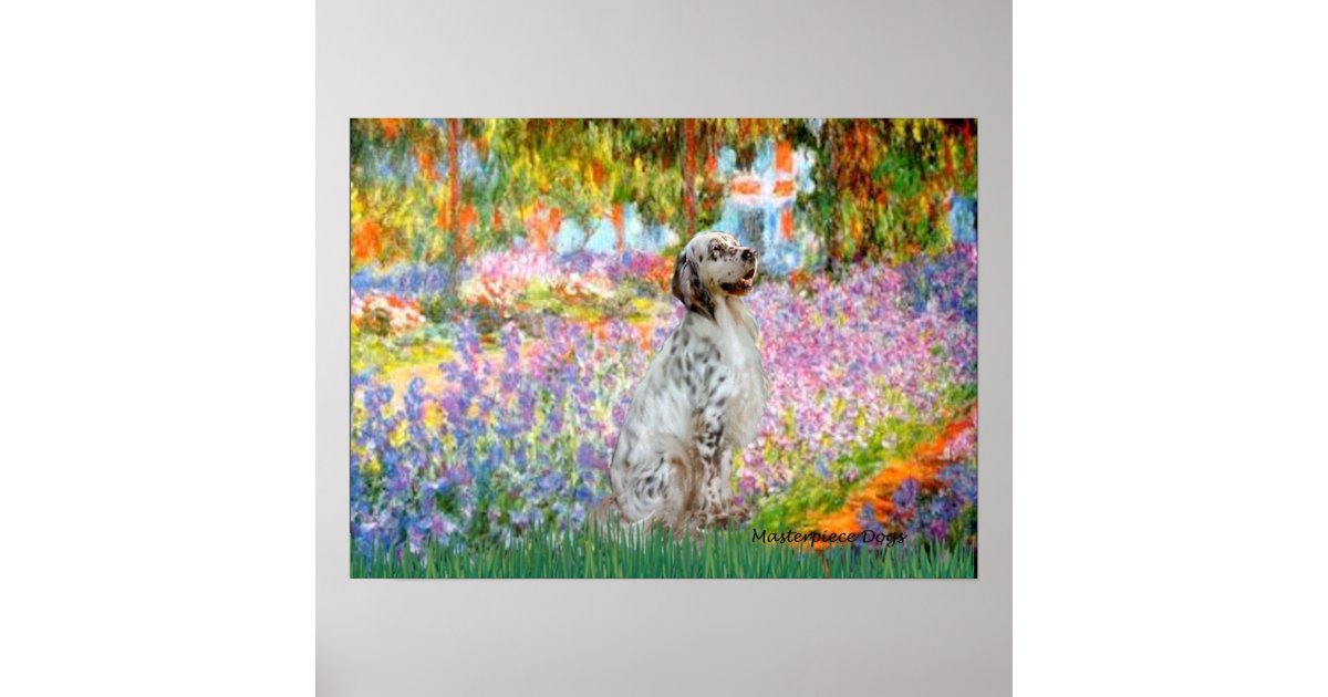 English Setter 1 - Garden Poster | Zazzle