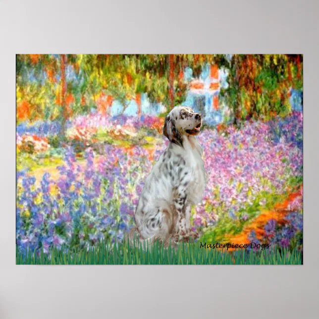 English Setter 1 - Garden Poster | Zazzle