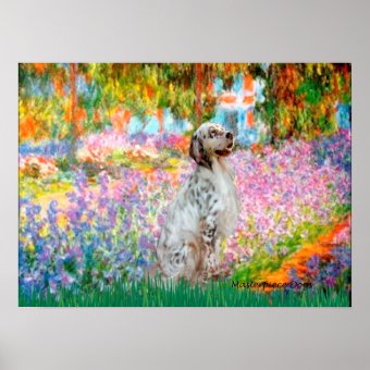 English Setter 1 - Garden Poster | Zazzle