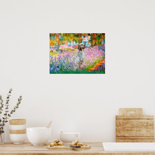 English Setter 1 - Garden Poster | Zazzle