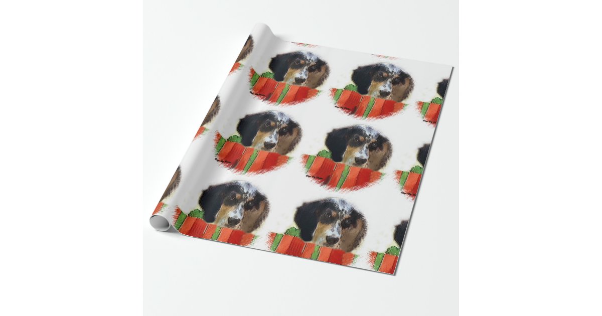 English Setter Christmas Wrapping Paper | Zazzle