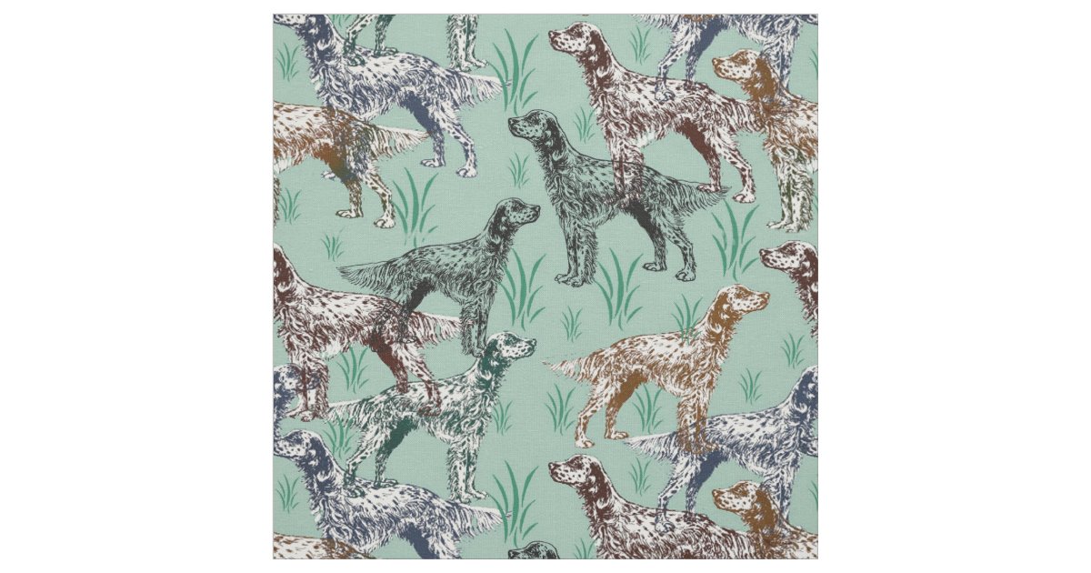 English Setter fabric | Zazzle