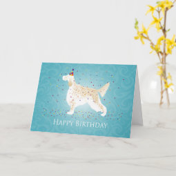 English Setter Happy Birthday Design Card | Zazzle