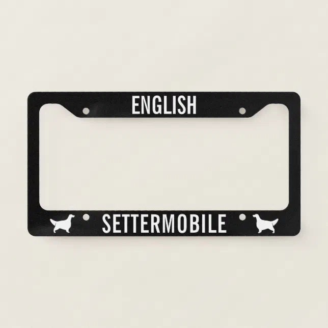 English Settermobile English Setter Silhouettes License Plate Frame ...