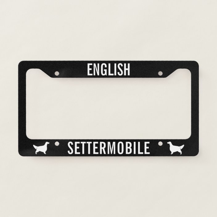 English Settermobile English Setter Silhouettes License Plate Frame ...