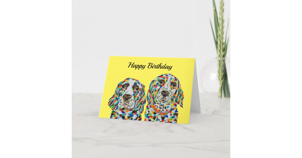 English Springer Spaniel Birthday Card | Zazzle