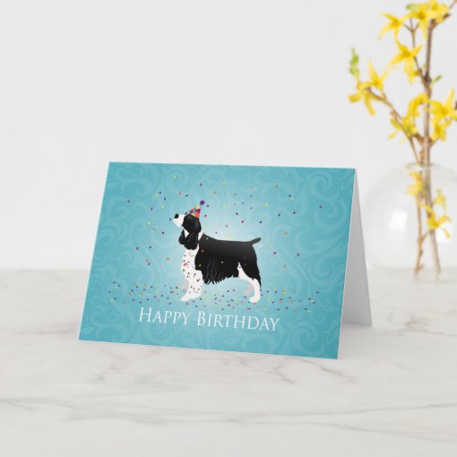 English Springer Spaniel Birthday Design. Card | Zazzle