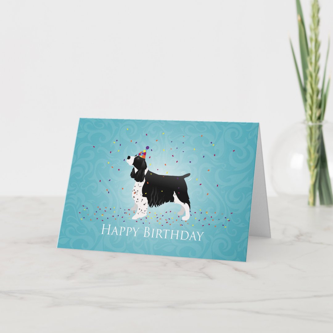 English Springer Spaniel Birthday Design. Card | Zazzle