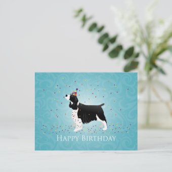 English Springer Spaniel Birthday Design. Postcard | Zazzle