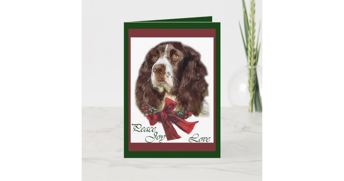 English Springer Spaniel Christmas Gifts Holiday Card | Zazzle