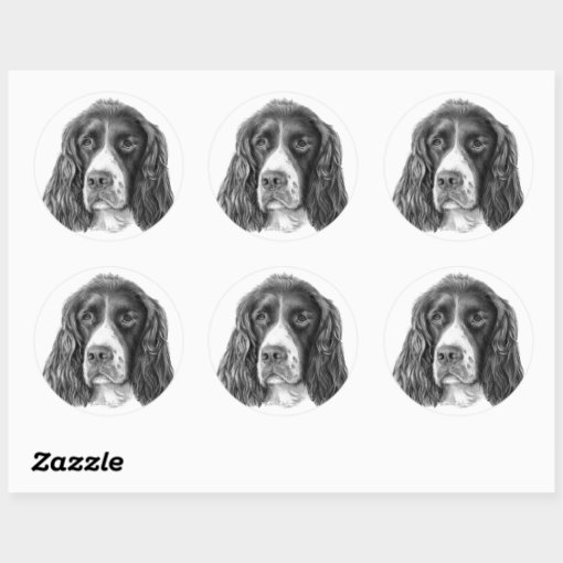 English Springer Spaniel Classic Round Sticker | Zazzle