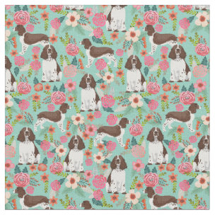 English Springer Spaniel Dog Fabric | Zazzle.com