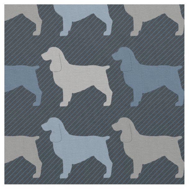 English Springer Spaniel Dog Vintage Florals Fabric | Zazzle