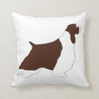 Customize English Springer Spaniel in Brown White Throw Pillow | Zazzle.com