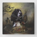 English Springer Spaniel with pheasant Square Wall Clock | Zazzle