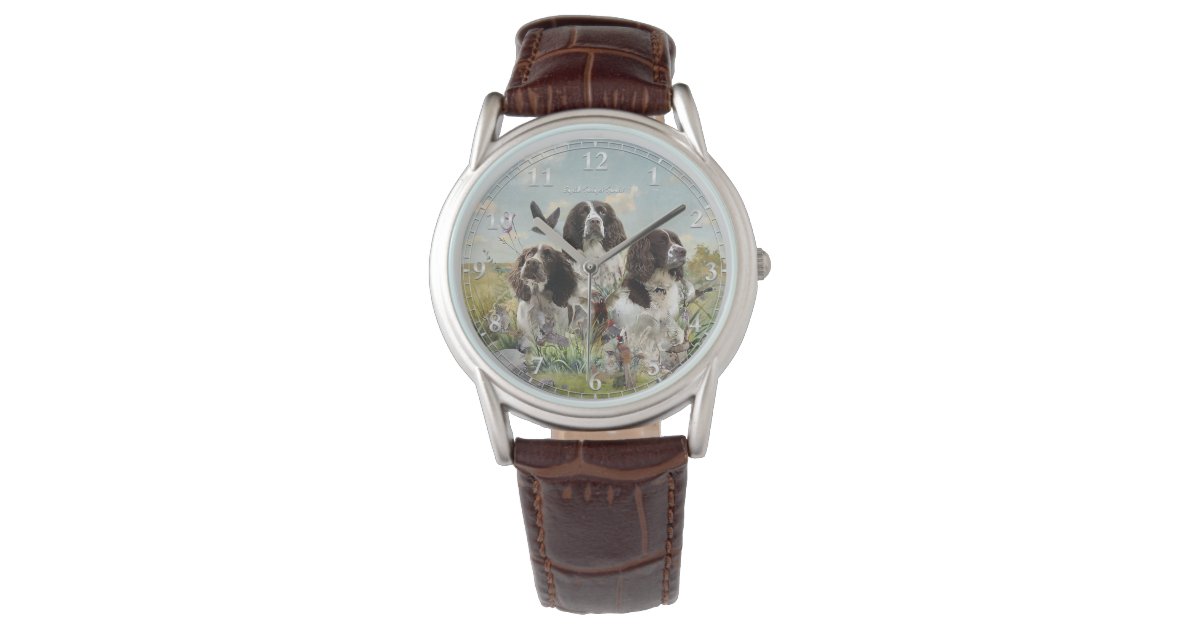 English Springer Spaniels ,Art Watch | Zazzle