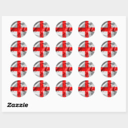 English St Georges Cross Flag Classic Round Sticker | Zazzle