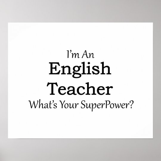 English Teacher Poster | Zazzle.com