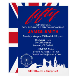 British Party Invitations | Zazzle