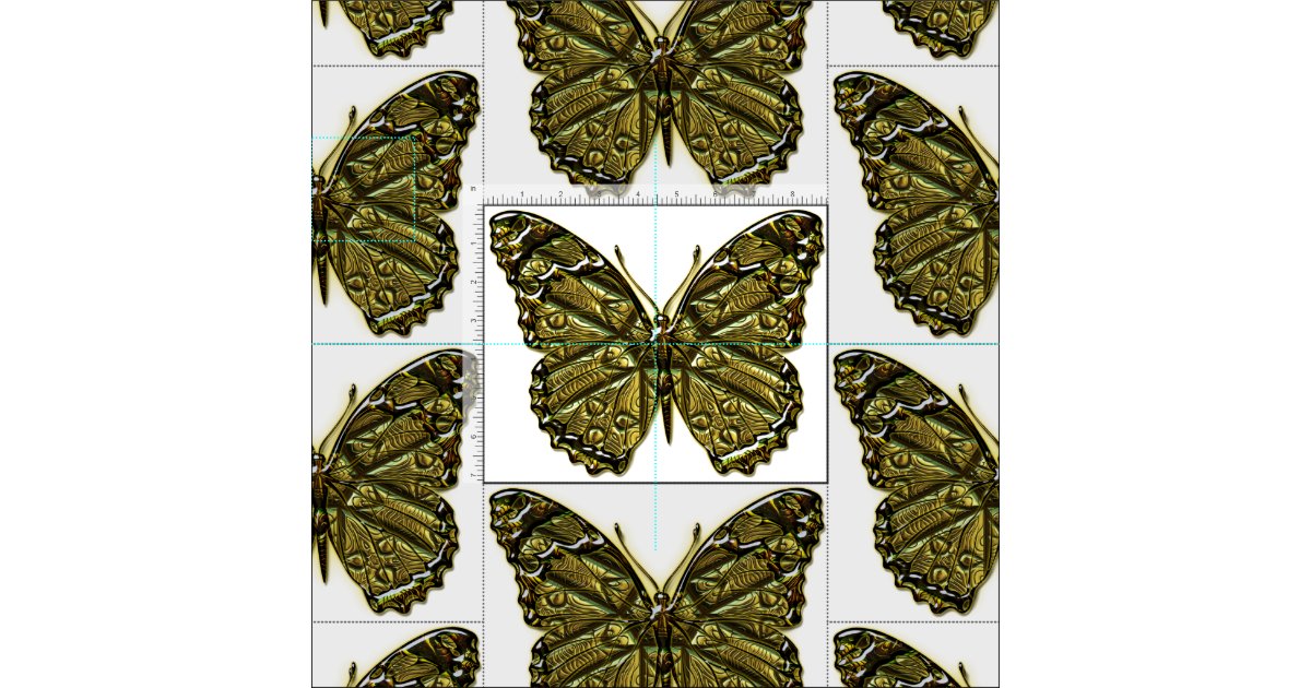 Engraved Butterfly 1-3 Options Custom Fabric | Zazzle