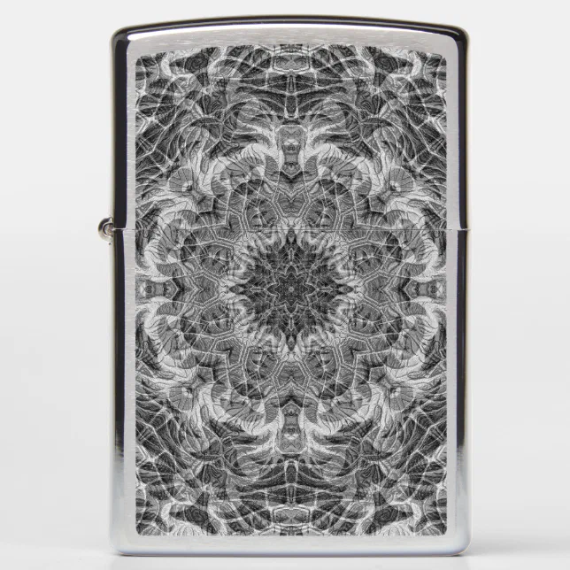 Engraved Charcoal Ghost Mandala Zippo Zippo Lighter | Zazzle