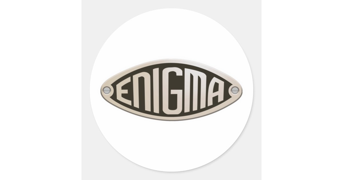 Enigma wwii code breaker logo classic round sticker | Zazzle