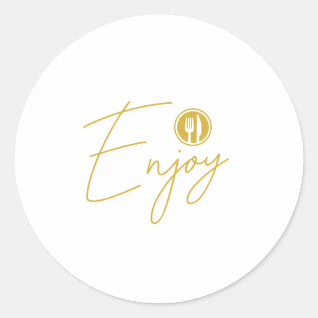 Enjoy Classic Round Sticker | Zazzle