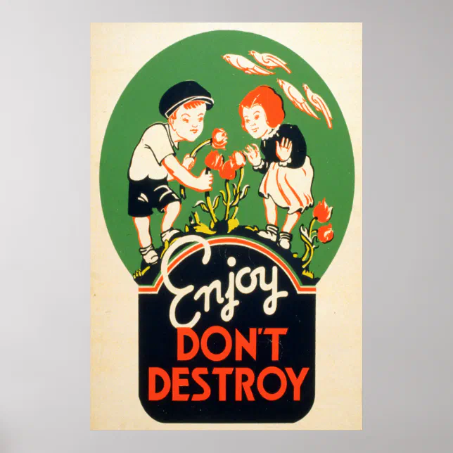 Enjoy, Don't Destroy Poster | Zazzle