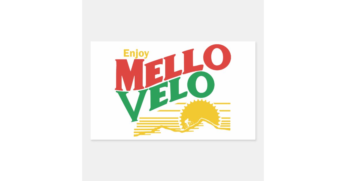 Enjoy Mello Velo Rectangular Sticker | Zazzle
