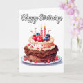 Enjoy The Cake Happy Birthday Card | Zazzle