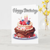 Enjoy The Cake Happy Birthday Card | Zazzle