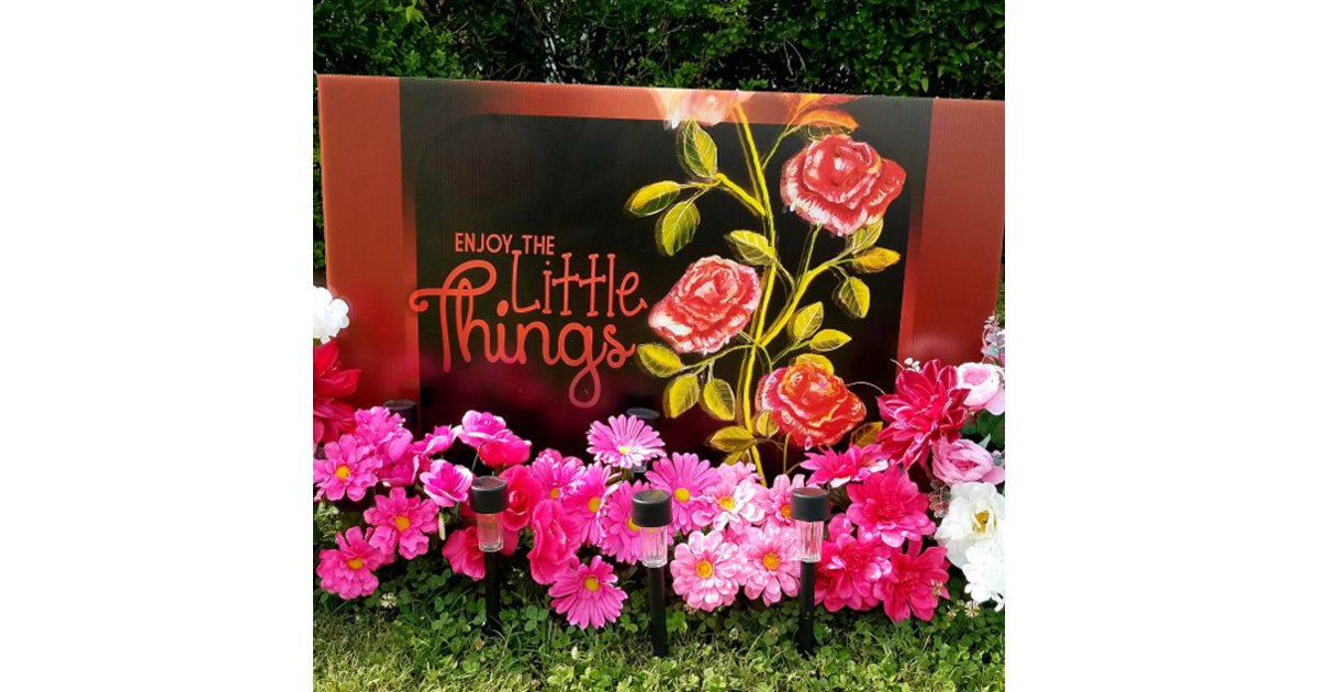 Enjoy The Little Things Yard Sign | Zazzle