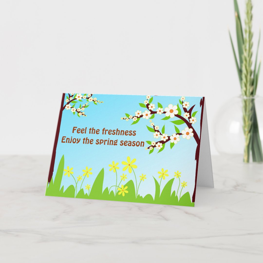 Enjoy the spring season - Card | Zazzle