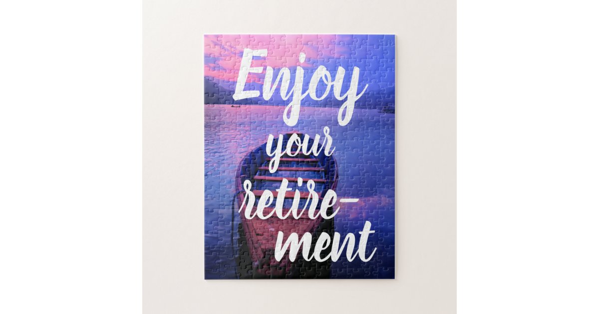 Enjoy Your Retirement Tranquil Lake Jigsaw Puzzle | Zazzle