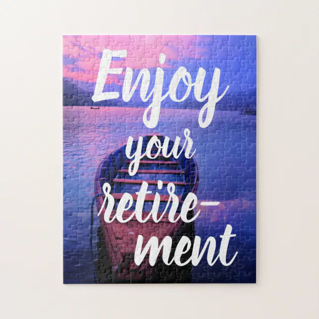 Enjoy Your Retirement Tranquil Lake Jigsaw Puzzle | Zazzle