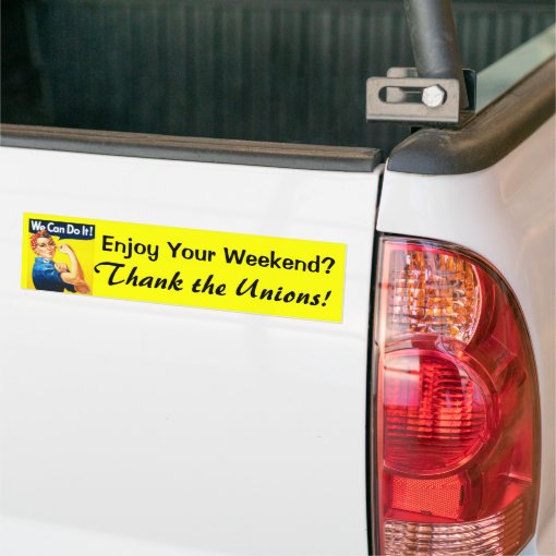 Enjoy Your Weekend? bumper sticker | Zazzle