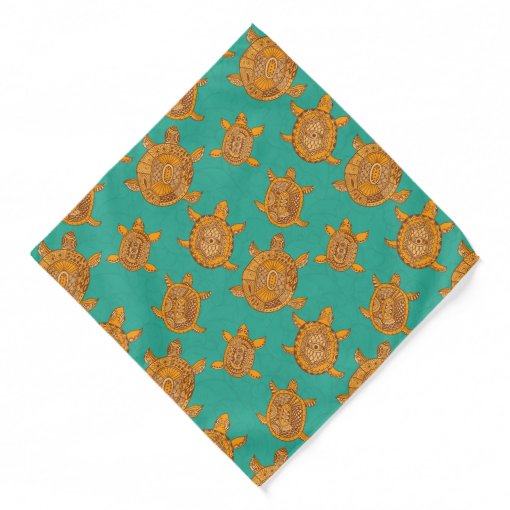 Enjoying Your Journeys- Teal Green Sea Turtles Bandana | Zazzle