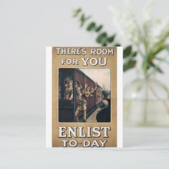 "Enlist" Old U.S. Military Poster circa 1915 Postcard | Zazzle