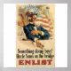 "Enlist" Old Uncle Sam U.S. Military Poster | Zazzle