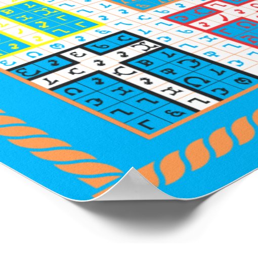 Enochian Water Elemental Tablet on Canvas Poster | Zazzle