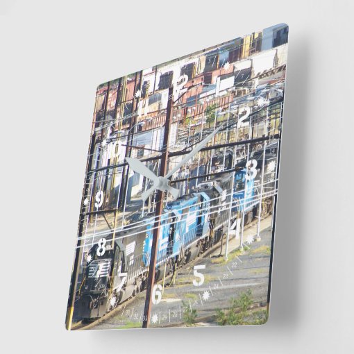 Enola Norfolk Southern Railroad Yard Harrisburg PA Square Wall Clock ...