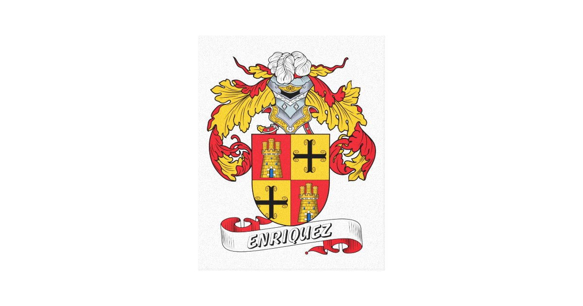 Enriquez Family Crest Canvas Print | Zazzle