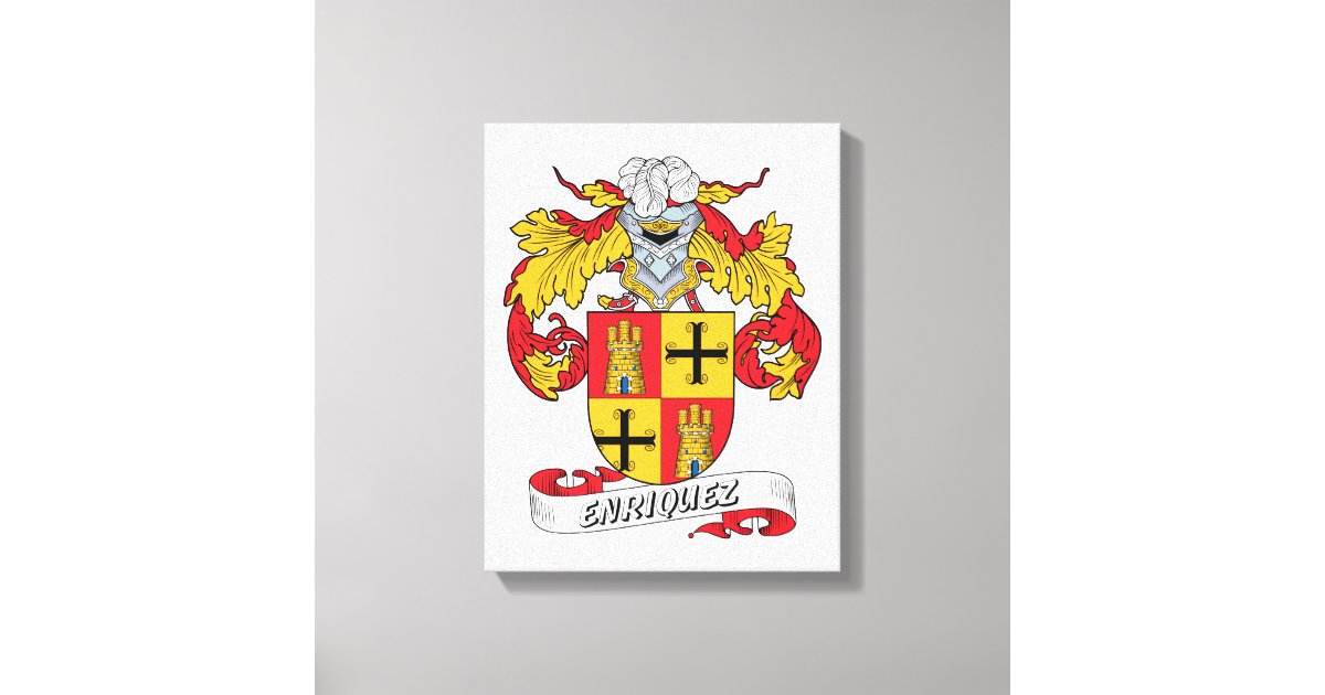 Enriquez Family Crest Canvas Print | Zazzle
