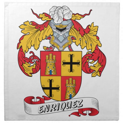 Enriquez Family Crest Printed Napkins | Zazzle