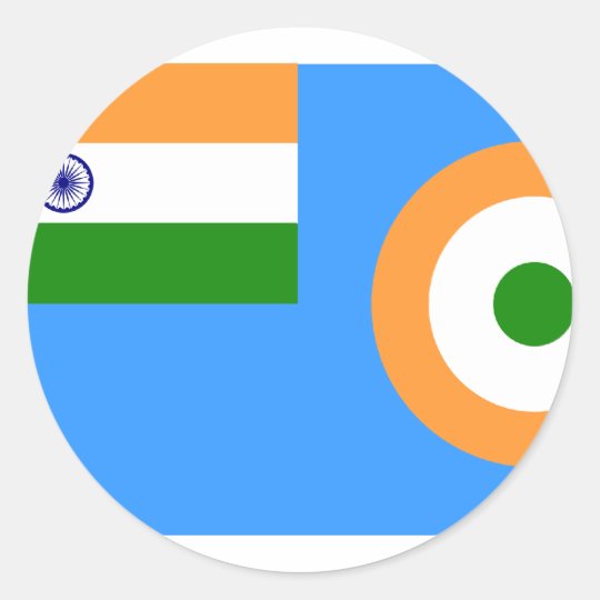 Ensign the Indian Air Force, India Classic Round Sticker | Zazzle.com