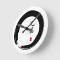Enso Circle and Brother Calligraphy Round Clock | Zazzle