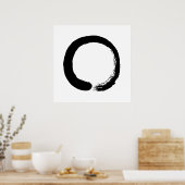 Enso Circle Zen Calligraphy Poster | Zazzle